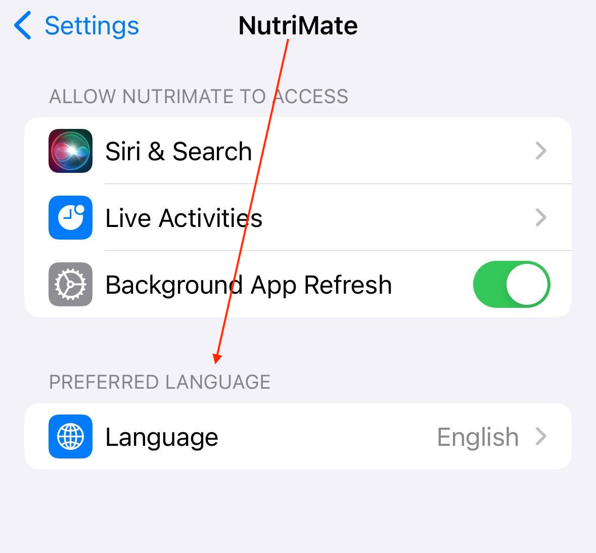 NutriMate: Changing the language to Spanish – Gismart Help Center